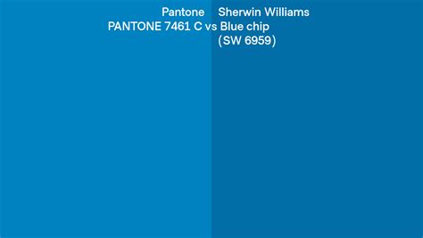 Pantone 7461 C Vs Sherwin Williams Blue Chip Sw 6959 Side By Side