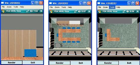 comparison of 3d scenes before and after portal culling algorithm a
