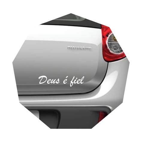Adesivo Deus É Fiel Carro Moto 25cm X 6cm Elo7