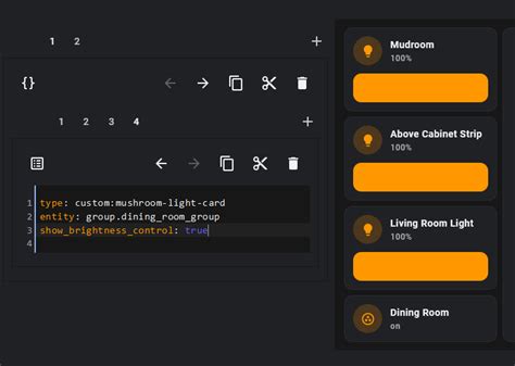 How To Get A Mushroom Light Card For A Group Configuration Home Assistant Community