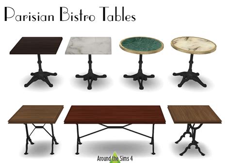 Around The Sims 4 Parisian Bistro Tables Official Release On Around