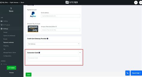 Set Currency And Payment Methods Support Center SITE123