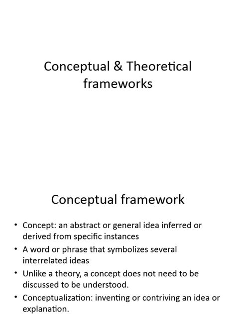 conceptual and theoretical frameworks pdf theory idea