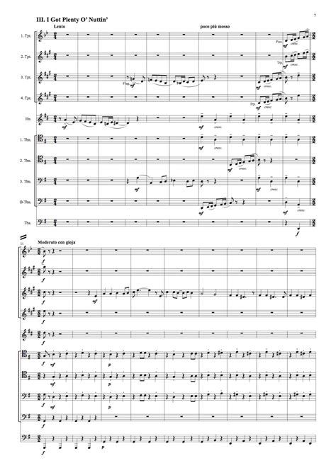 「ポーギーとベス」セレクション ガーシュウィン 金管十重奏 金管アンサンブル楽譜 Nabeo Music Library