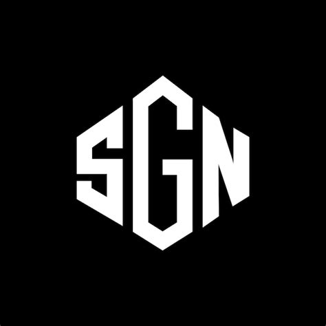 SGN Buchstaben-Logo-Design mit Polygon-Form SGN Polygon- und Würfelform ...