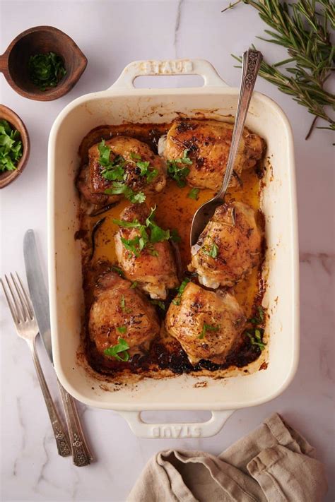 How To Cook Chicken Thighs In The Oven Prepped In 5 Minutes