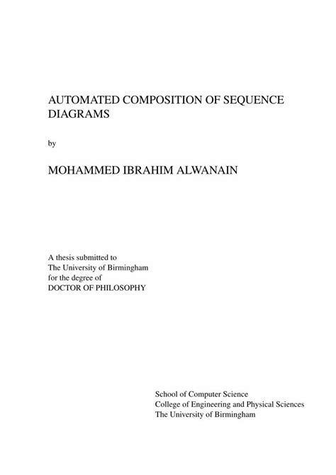 Pdf Automated Composition Of Sequence Diagramsethesesbhamacuk6919