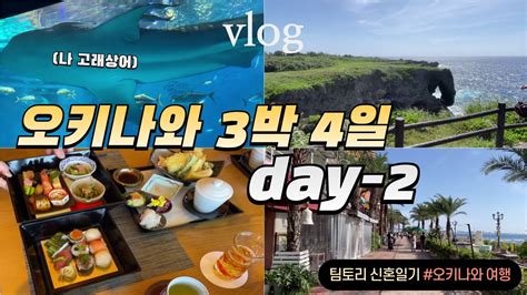 L Vlog L 오키나와 3박4일 여행코스 L Day 2 L 츄라우미수족관 L 만좌모 L 아메리칸빌리지 L 신혼부부 L 브이로그