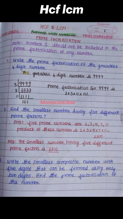Cbse Class 6 Hcf And Lcm Ex 4 2 Solved Problems Artofit