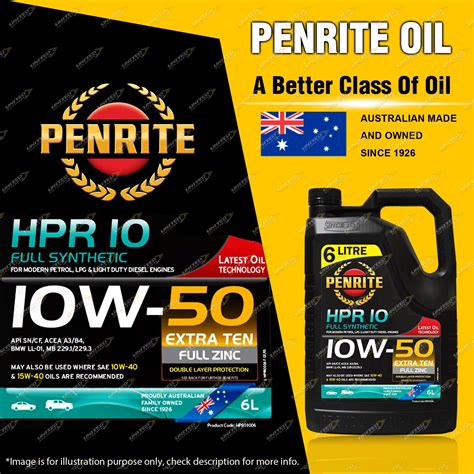 Penrite Hpr 10 10w 50 Engine Oil 6l For Toyota Tarago Acr30 Town Toyo Ace Vienta