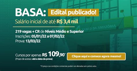 Concurso BASA 219 vagas de nível Médio e Superior Blog Aprova