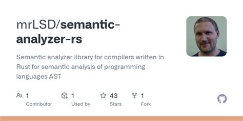 Github Mrlsdsemantic Analyzer Rs Semantic Analyzer Library For