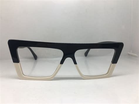 Vintage Vintage Op Art Oversize Black White Eyeglasses Frame Grailed