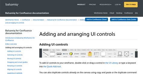 Adding And Arranging Ui Controls Balsamiq For Confluence