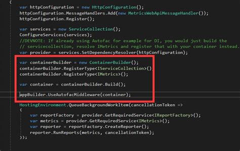 appmetrics in framework 4 5 2 by web api autofac issue · issue 271 · appmetrics appmetrics