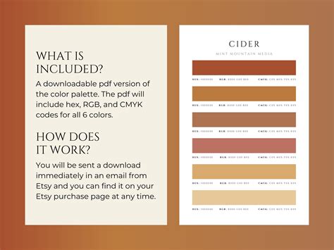 Cider Color Palette Brand Palette Small Business Branding Wedding