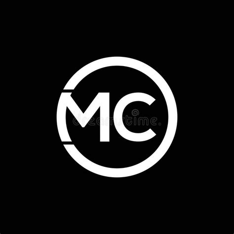 Mc Letter Logo Design On Black Background Mc Creative Initials Letter
