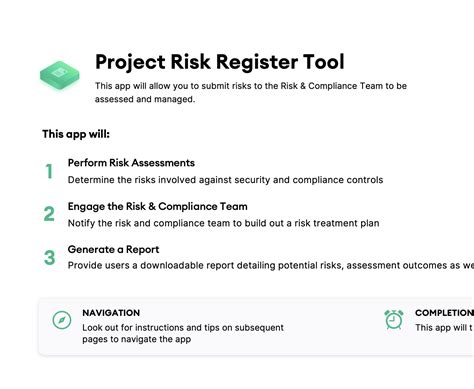 Project Risk Register Compliance Automation Checkbox