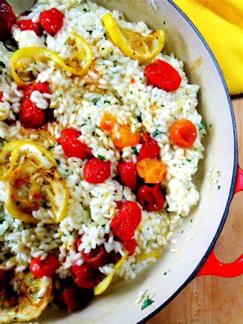 Lemon Risotto With Roasted Cherry Tomatoes Proud Italian Cook