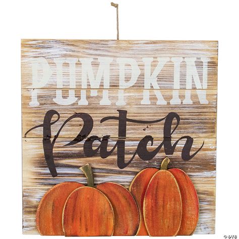 12 Pumpkin Patch Fall Harvest Wooden Wall Sign Oriental Trading