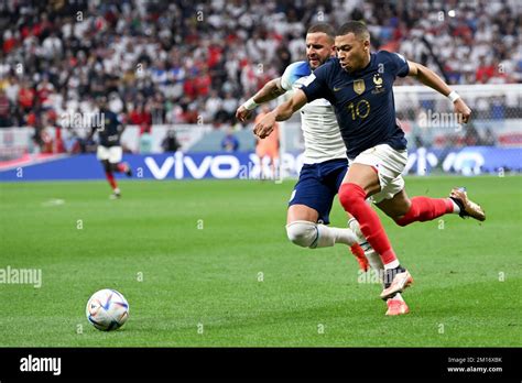 Al Khor Qatar 10th Dec 2022 Kylian Mbappe R Of France Vies With