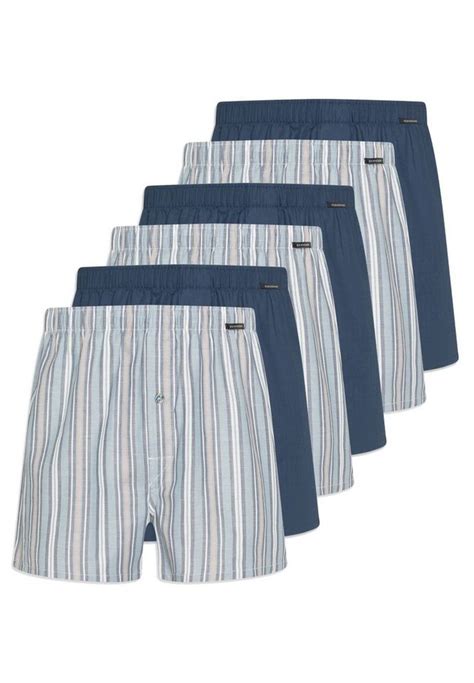 Schiesser Boxershorts 6er Pack Web Spar Set 6 St Boxershorts