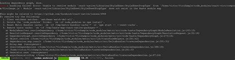 Unable To Resolve Module `react Nativelibrariesstylesheet