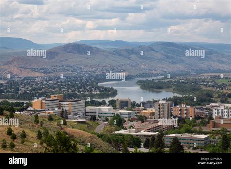 Aerial View Of Kamloops City During A Cloudy Summer Day Located In