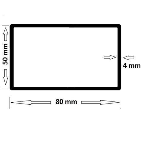 Teava Rectangulara Otel 80x50x4 Mm H Metal