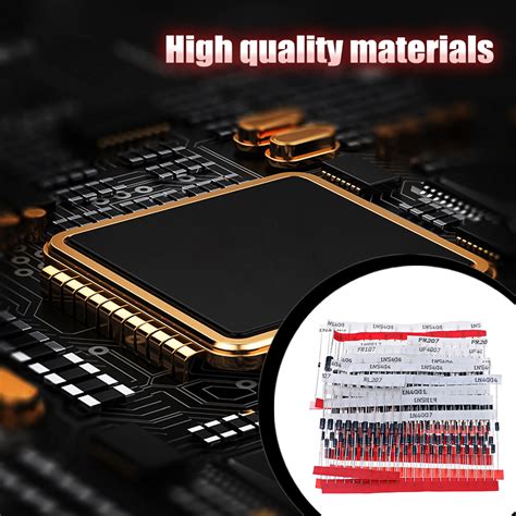 Tssuoun 1n5819 Diode Assorted Set With New Original Diodes Diode Assorted Kit 1n4007 1n5408