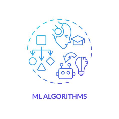 2d Gradient Ml Algorithms Icon Isolated Vector Ai Engineer Creative