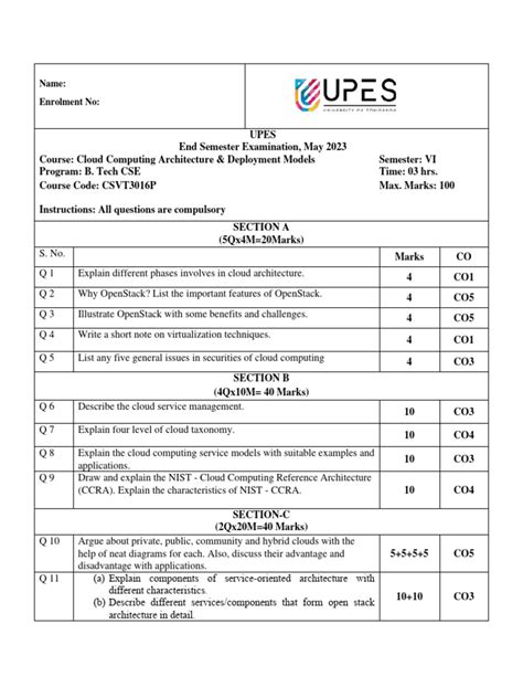 set 01 socs ese may23 b tech cse h n h vi csvt3016p cloud computing
