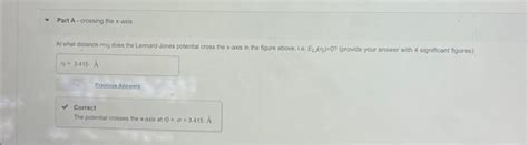 Part B Energy Minimum At Which Distance Min Is The