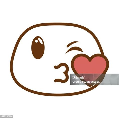 키스 얼굴 이모티콘 문자 개념에 대한 스톡 벡터 아트 및 기타 이미지 개념 귀여운 날씨 Istock