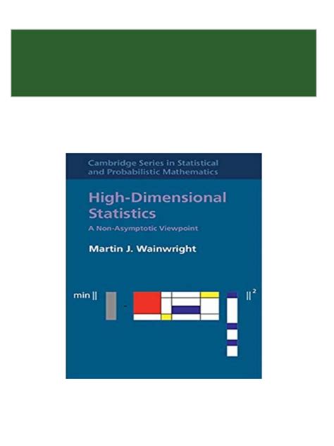 high dimensional statistics a non asymptotic viewpoint 1th ngooch all