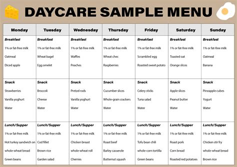 Preschool Lunch Menu 10 Free Pdf Printables Printablee