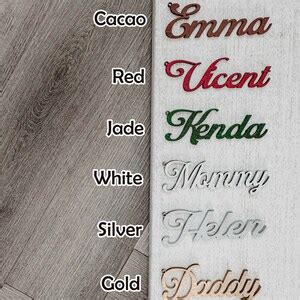 Faux Fur Christmas Stocking Personalized With Cutout Wood Name Tag