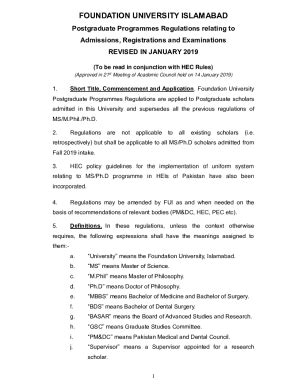 Fillable Online Fui Edu Policy Guidelines For The Implementation Of Uniform Semester Fax