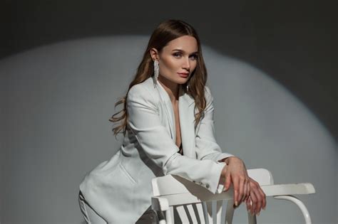 Premium Photo Stylish Elegant Business Lady With A Diamond Earring In