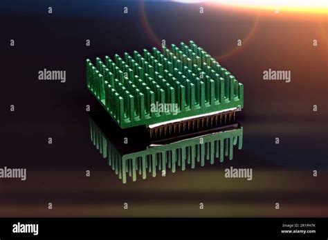 Pc Processor With Light Effects And Reflections Large Depth Of Field