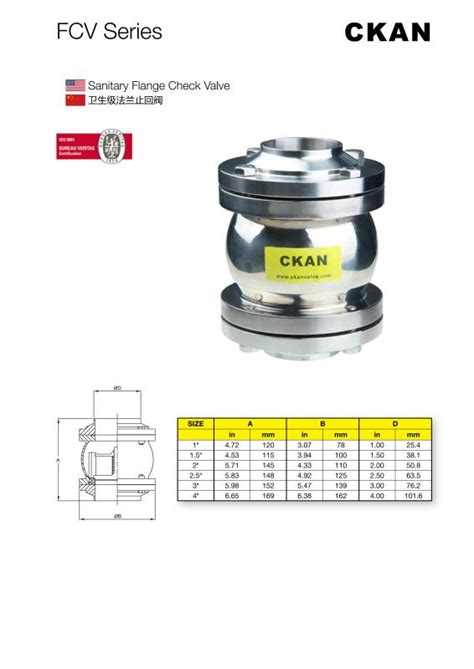 Sanitary Flange Check Valve Check Valves P E Flow Technology Co Ltd