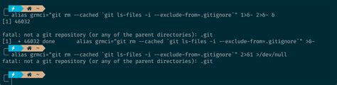 Shell How To Prevent A Fatal Error Output While Aliasing A Git