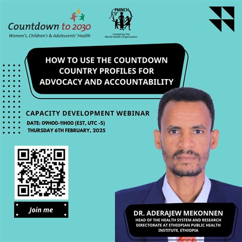 📢 Dr Aderajew Mekonnen Head Of The Health System And Research Directorate Countdown To 2030