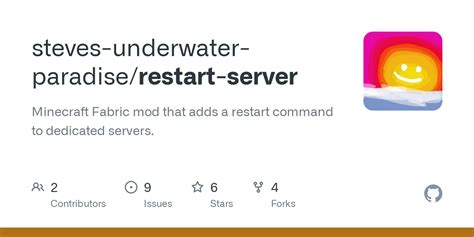 GitHub Steves Underwater Paradise Restart Server Minecraft Fabric Mod That Adds A Restart
