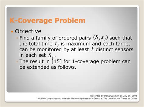 Survey On Coverage Problems In Wireless Sensor Networks Ppt Download