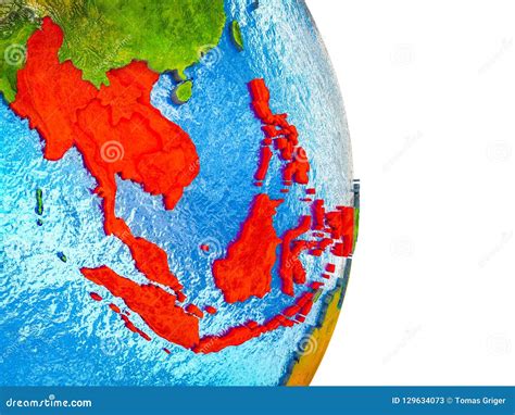 Mapa De Estados membros Do ASEAN Na Terra D Ilustração Stock Ilustração de membros sudeste