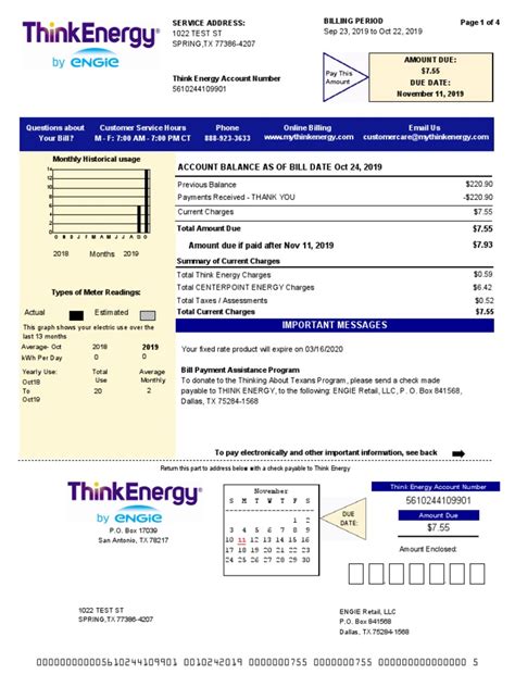 Texas Utility Bill Pdf Power Physics Electric Power