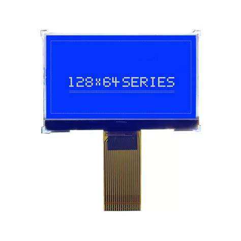 128x64 Fstn Monochrome Blue White Backlight Driver Ic St7565 Ips