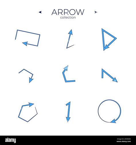 Vector Arrow Icons Collection In Color Abstract Minimalistic Patterns