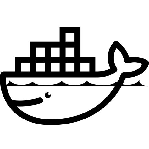 Containerization Icon For Docker And Technology